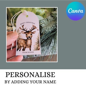 Christmas Gift Tags Printable, Gift Tags Personalized, Editable ...