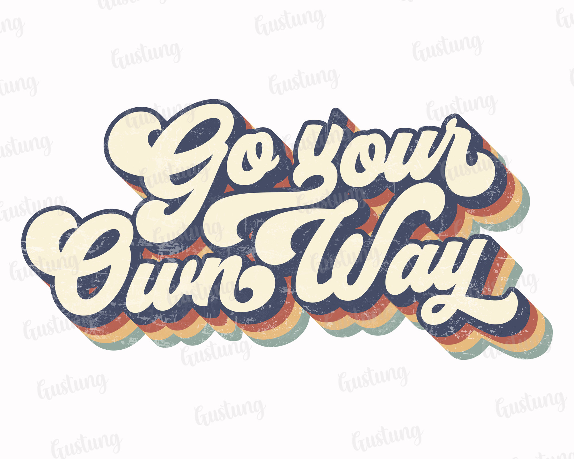 Go Your Own Way Retro Sublimation PNG (digital Download) - Etsy