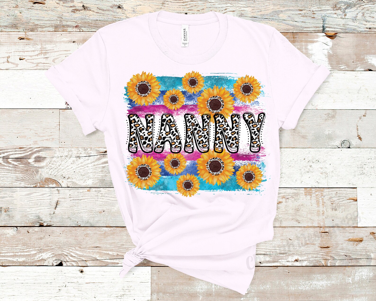 Nanny Sublimation Designs Downloads, Nanny Sunflower Leopard Png, Nanny ...