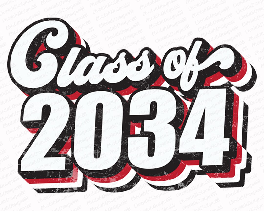 Class of 2034 Sublimation PNG, Retro Sublimation Designs, Sublimate PNG ...