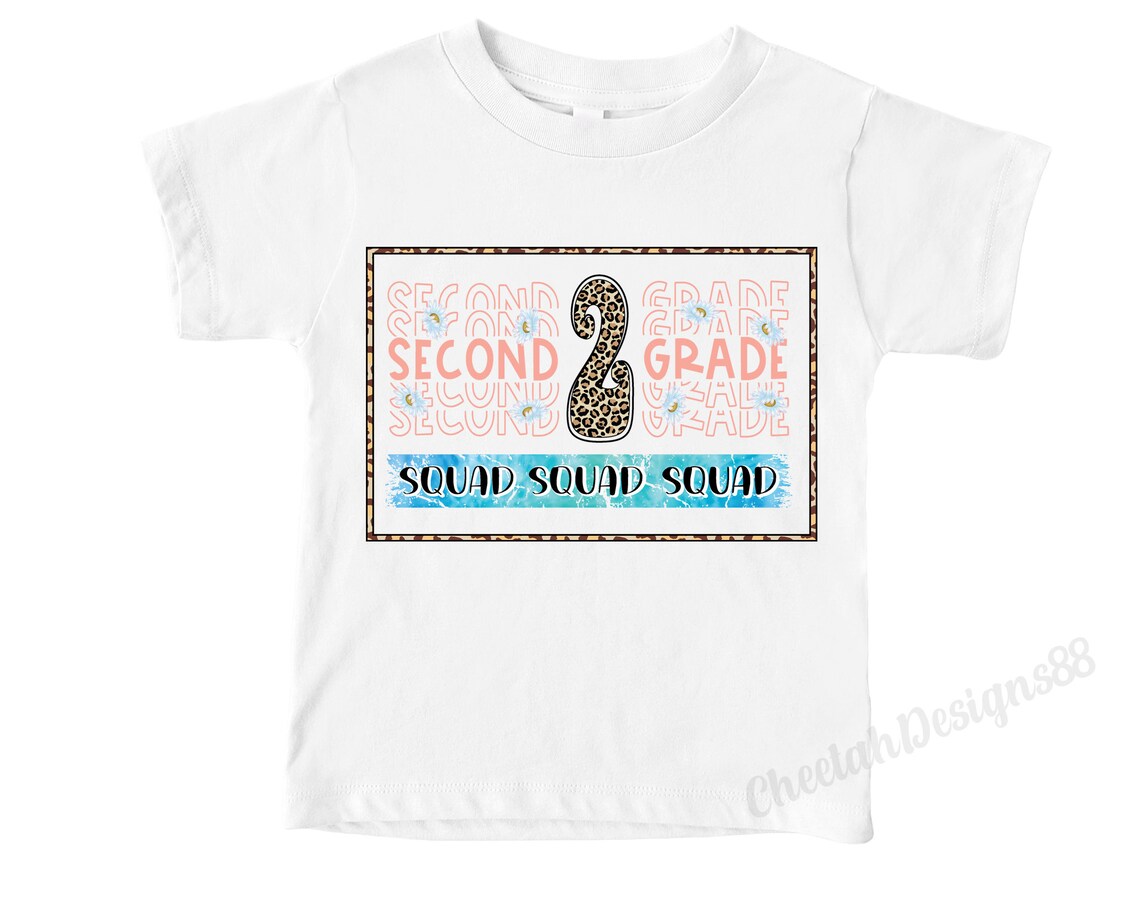 Second Grade Squad Png 2nd Grade Png First Day of School - Etsy