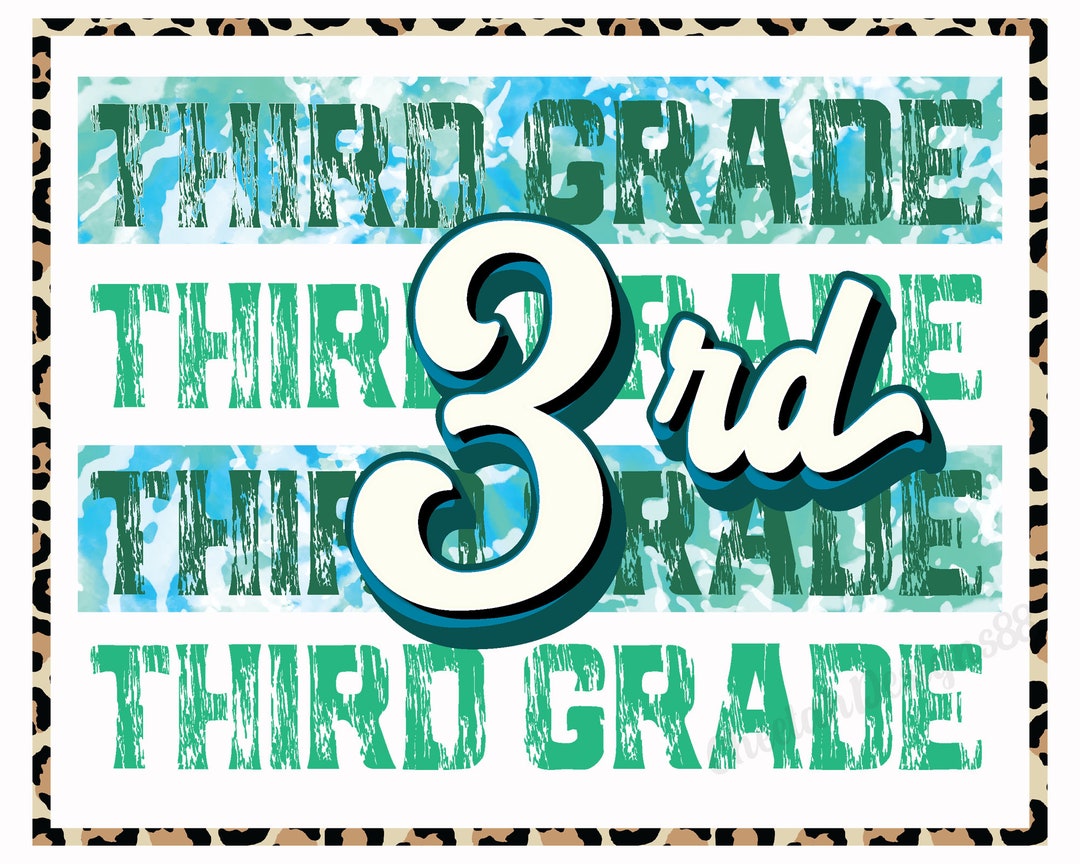Third Grade Png, 3rd Grade Png, First Day of School, Back to School Png ...