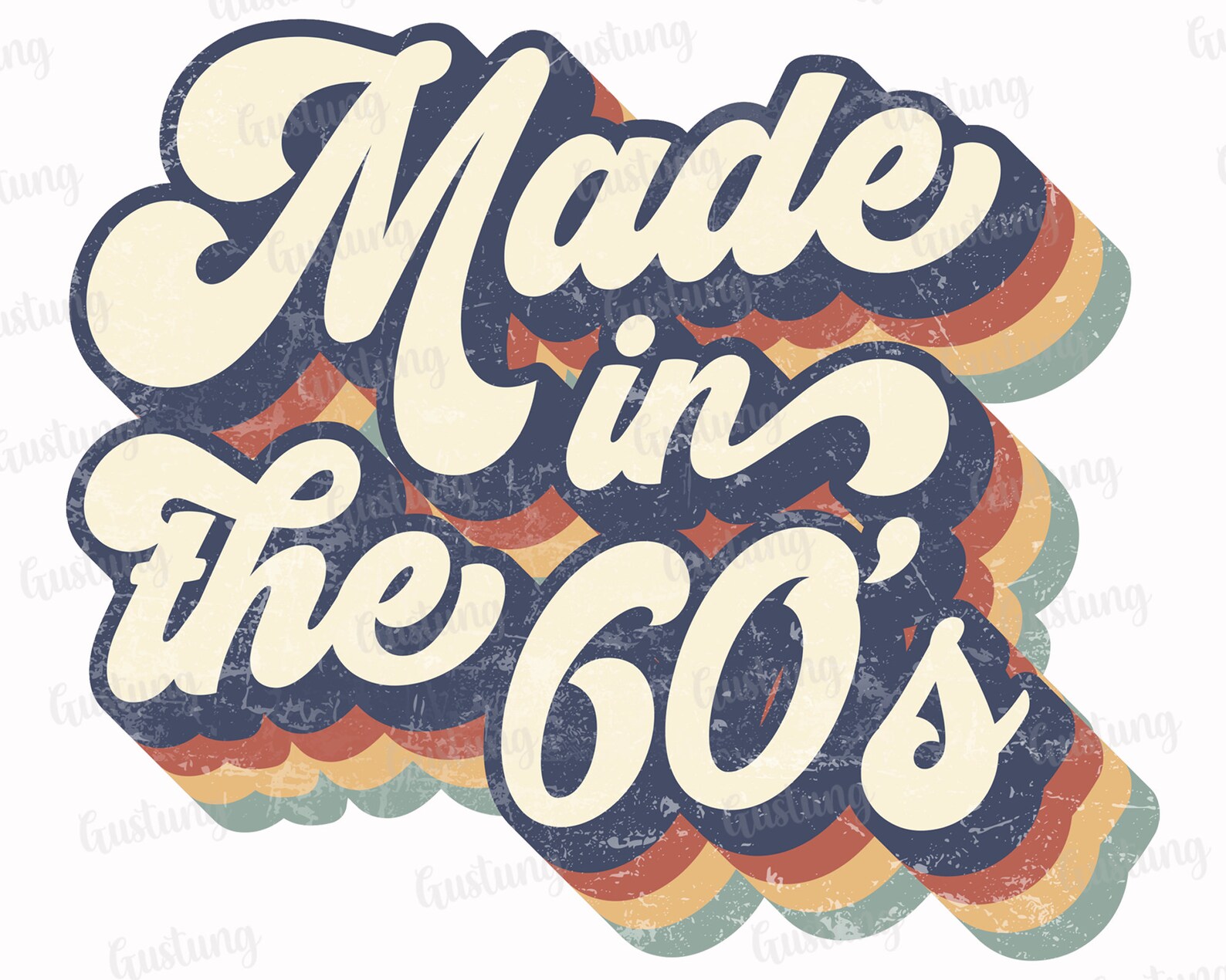 Made in the 60's Sublimation PNG, Retro Sublimation Designs, Sublimate ...
