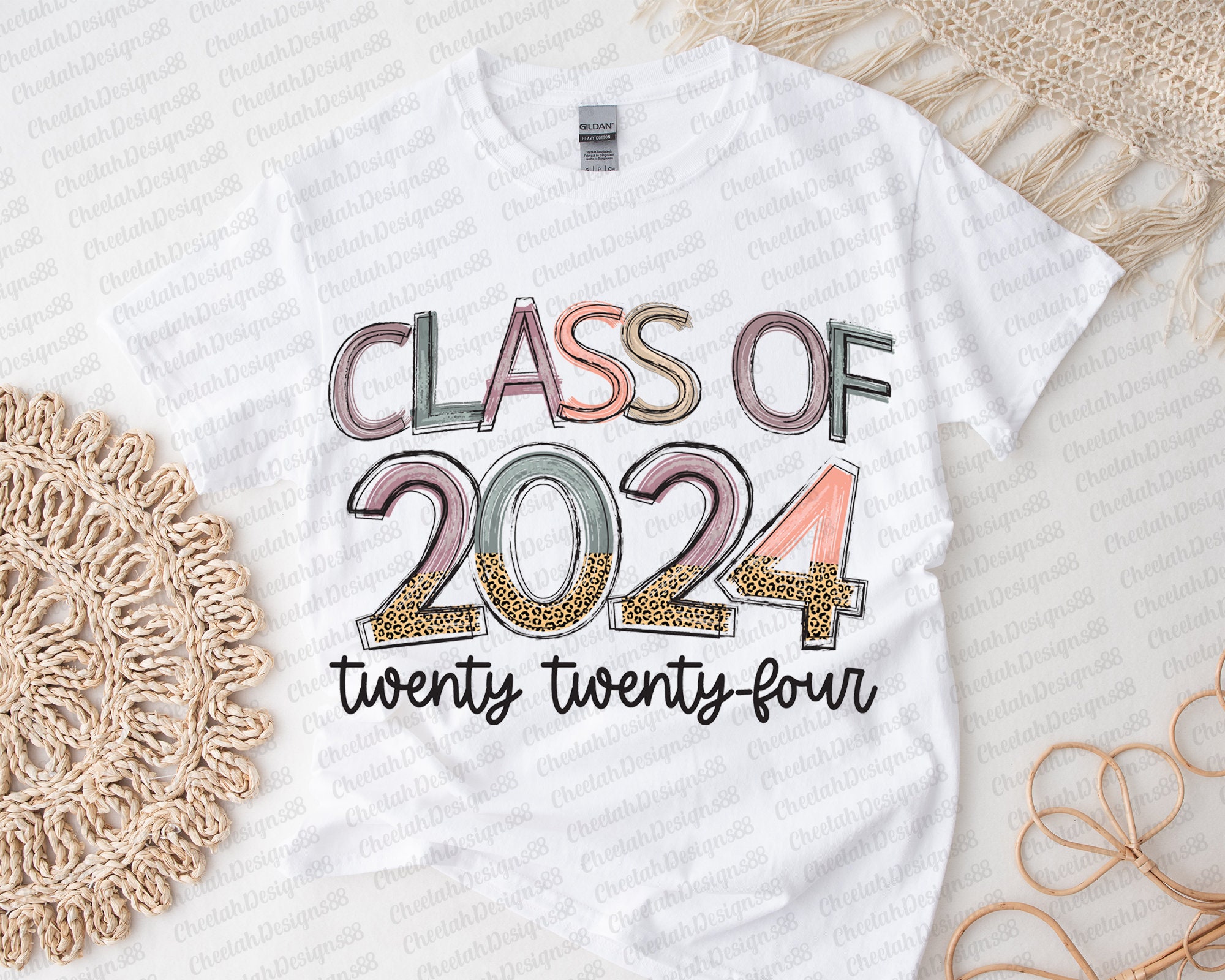 Class of 2024 Leopard Sublimation PNG, Retro Sublimation Designs ...
