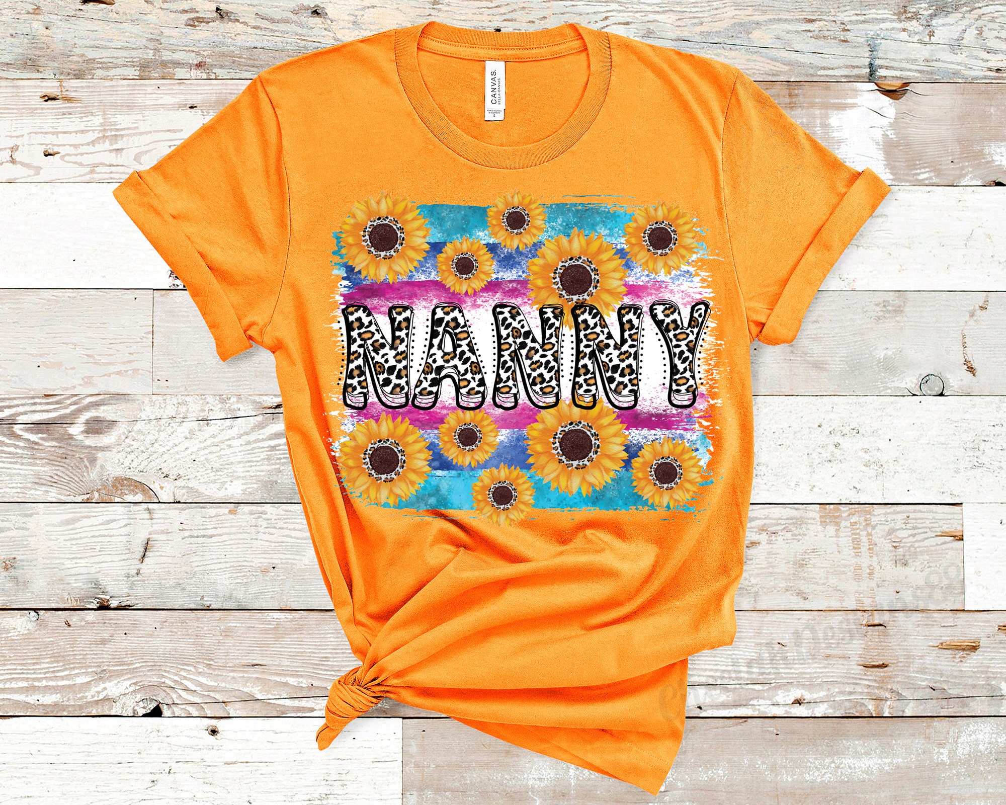 Nanny Sublimation Designs Downloads, Nanny Sunflower Leopard Png, Nanny ...