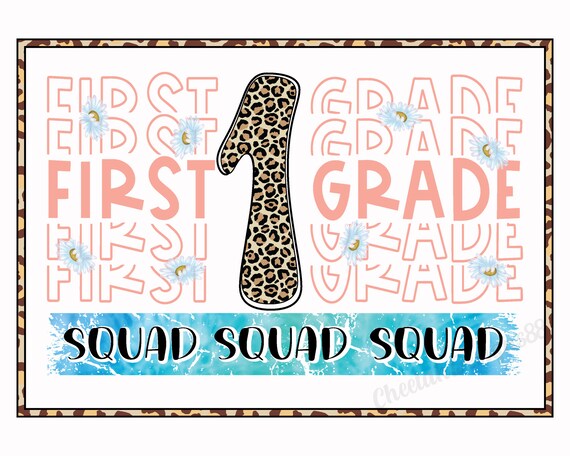 First Grade Squad Png 1st Grade Png First Day of School - Etsy