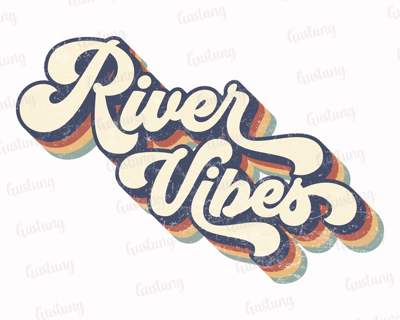 River Vibes Sublimation PNG Retro Sublimation Designs - Etsy