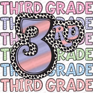 3rd Grade Png, Third Grade Png, First Day of School, Back to School Png ...