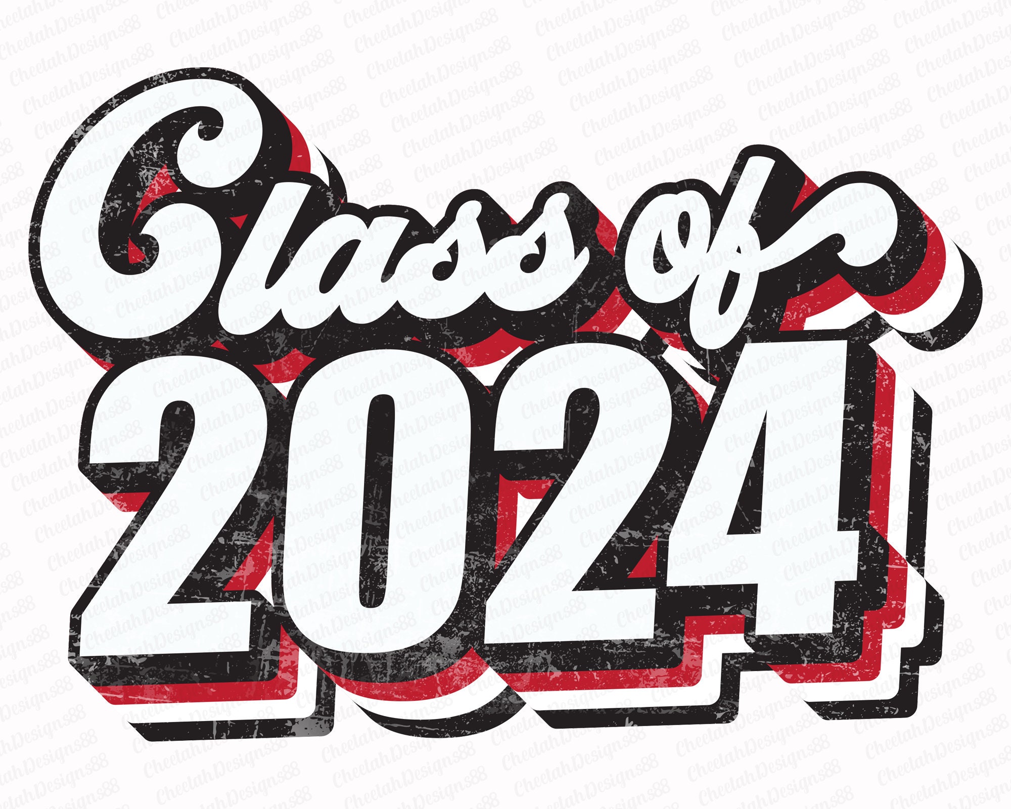 Class of 2024 Sublimation PNG, Retro Sublimation Designs, Sublimate PNG ...