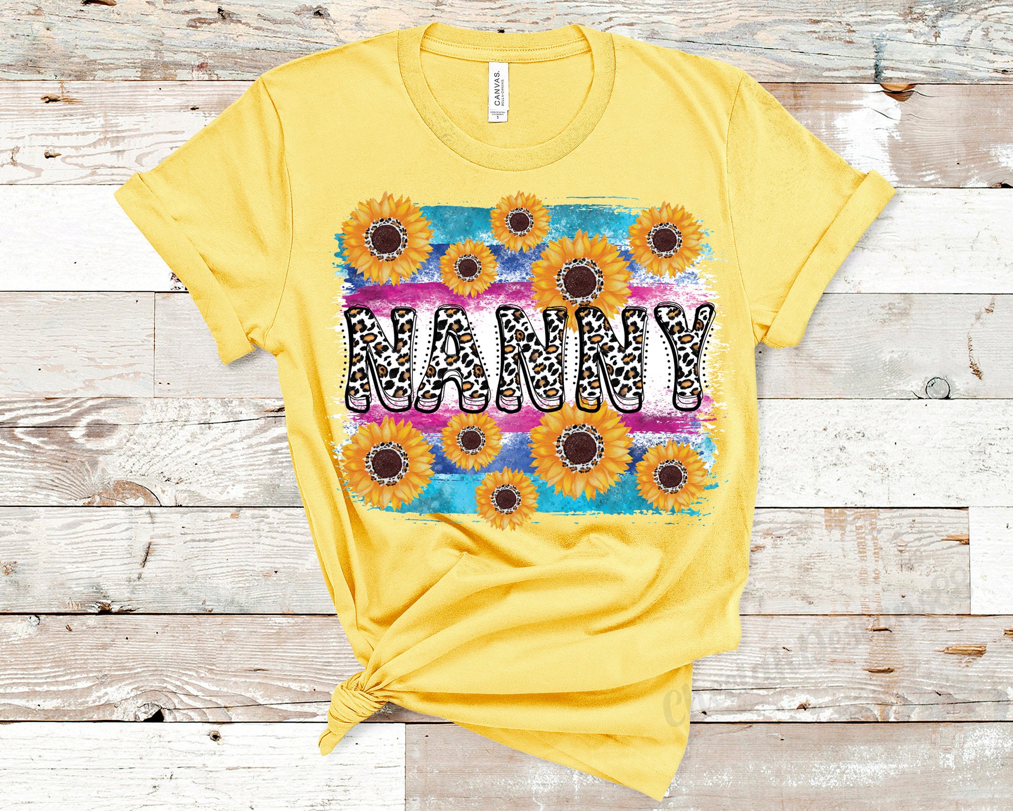 Nanny Sublimation Designs Downloads Nanny Sunflower Leopard - Etsy