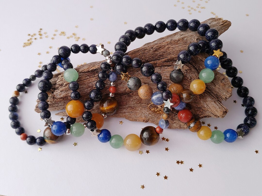 Space Bracelet - Solar System Bracelet - Planet Bracelet - Natural ...