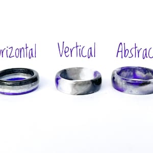 Asexual Ring - Asexual Pride Ring - Asexual Jewelry - Asexual Pride - Resin Ring - LGBTQ Ring - Etsy