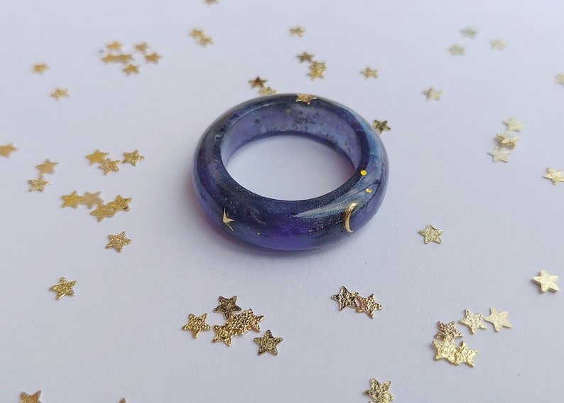 Galaxy Ring Moon Ring Astronomy Gifts Space Ring | Etsy