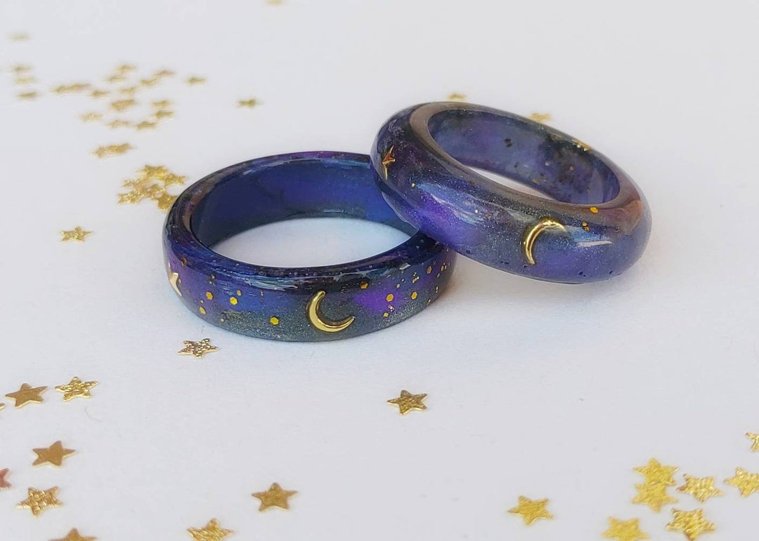 Galaxy Ring Moon Ring Astronomy Gifts Space Ring Celestial Ring Thumb ...