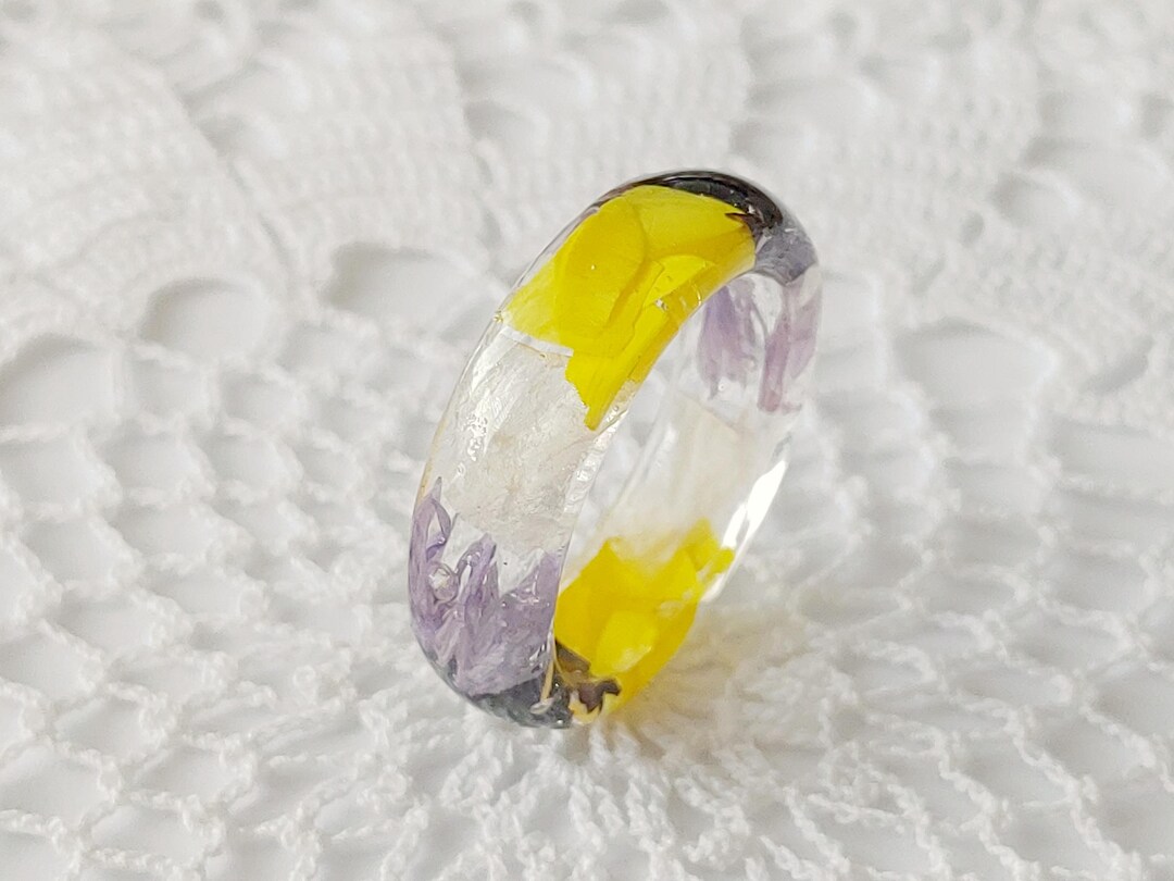 Non Binary Ring - Non Binary Jewelry - Pride Jewelry - Resin Ring ...