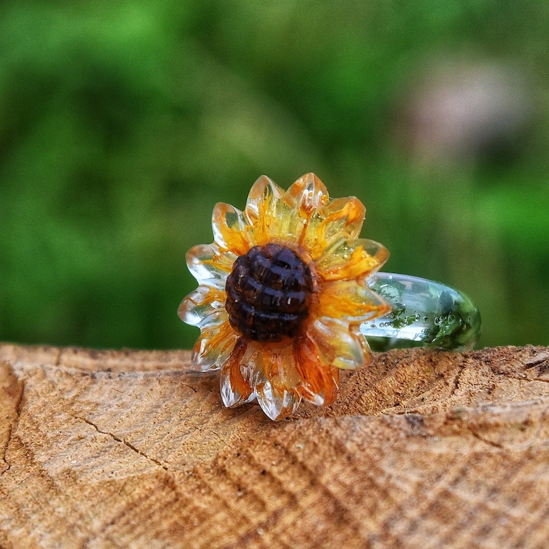 Sunflower Ring - Etsy
