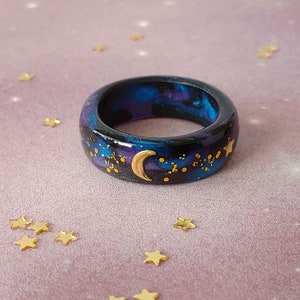 Galaxy Ring - Moon Ring - Astronomy Gifts - Space Ring - Celestial Ring ...