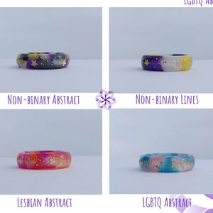Bi Ring Bisexual Pride Ring Pansexual Jewelry Resin Ring LGBTQ Ring ...