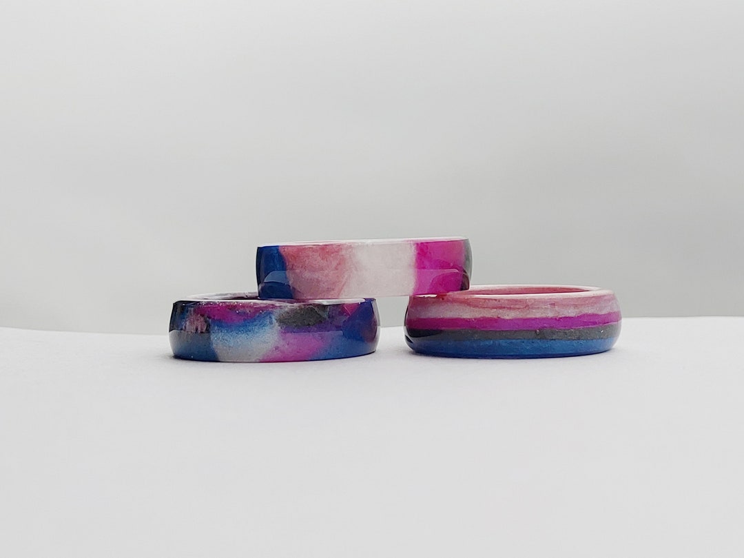 Genderfluid Ring - Genderfluid Pride Ring - Genderfluid Jewelry - Genderfluid Pride - Resin Ring ...