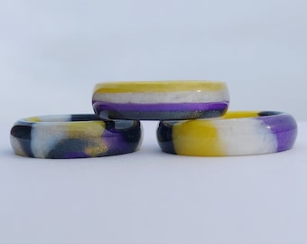 3D Printed Enby/non-binary Pride Ring - Etsy