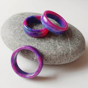 Bi Ring Bisexual Pride Ring Bisexual Jewelry Bi Pride Jewelry Resin ...
