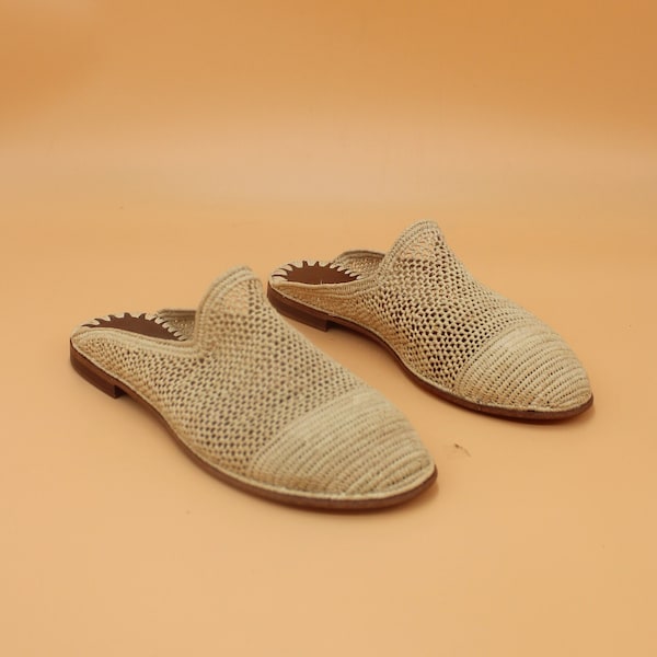 Raffia Mules - Etsy