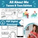 All About Me Tween and Teen Guidance Adjustment Counselor Worksheet ...