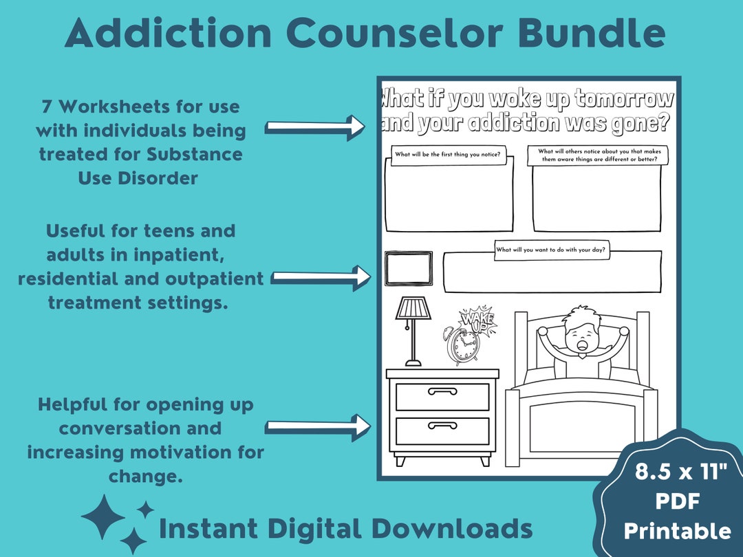 Addiction Counseling Worksheet Bundle Solution-focused - Etsy