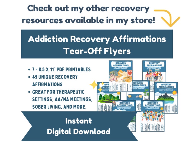 Sobriety Addiction Treatment Worksheets and Handouts- Early Recovery ...