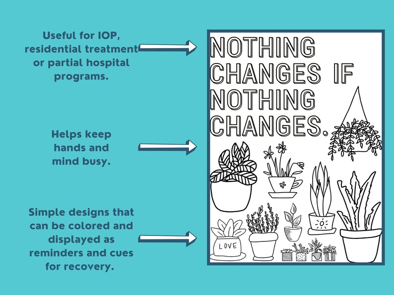 Addiction Recovery Substance Use Therapy Coloring Page Relapse