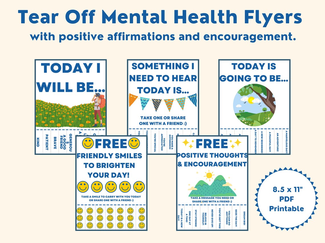 School Counselor Door Sign Mental Health Tear off Flyer - Etsy