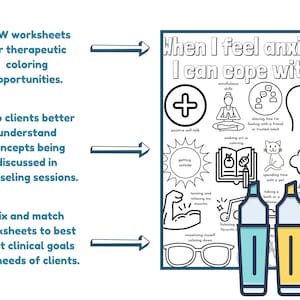 Social Anxiety Therapy Coloring Worksheets- Adolescent Teen Therapy and ...