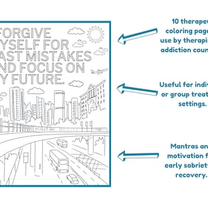 Addiction Recovery Coloring Pages: Relapse Prevention, Sobriety Journal ...