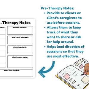 Pre & Post Therapy Notes, Therapist and School Counseling Tools ...