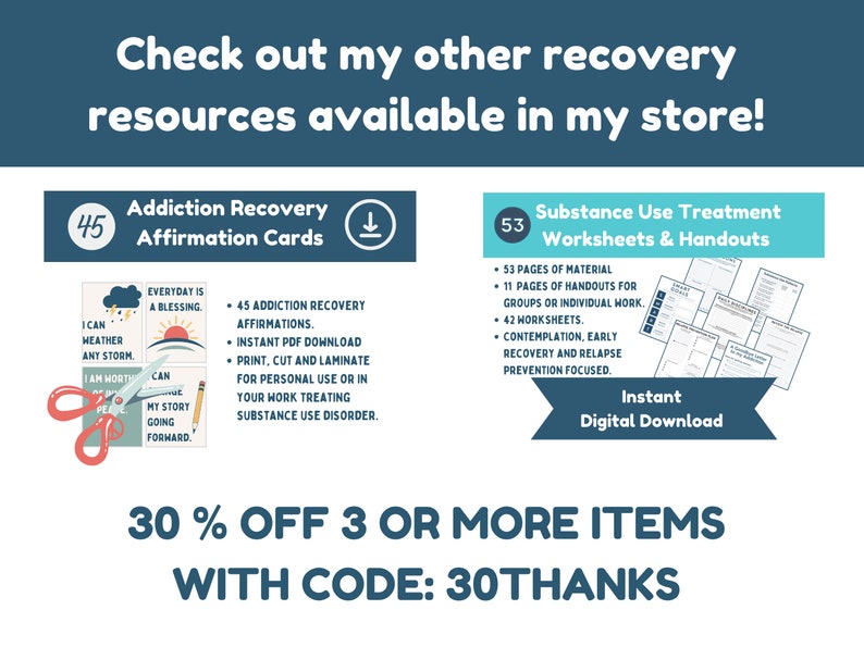 Addiction Recovery Coping Skills Cards: Sobriety, Relapse Prevention ...