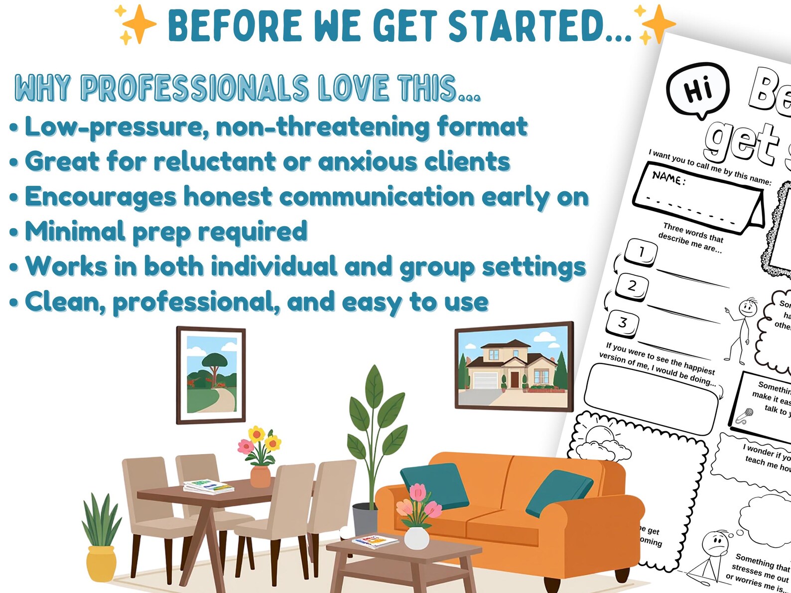 Before We Get Started: Child, Tween and Teen Therapy Intake and Rapport ...