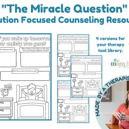 Miracle Question Solution Focused Counseling Therapy Coloring - Etsy ...