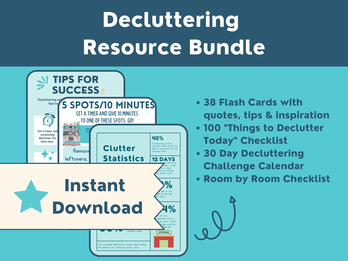 Printable Decluttering Guides Checklists and Inspiration - Etsy