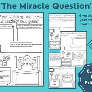 Miracle Question Solution Focused Counseling Therapy Coloring - Etsy