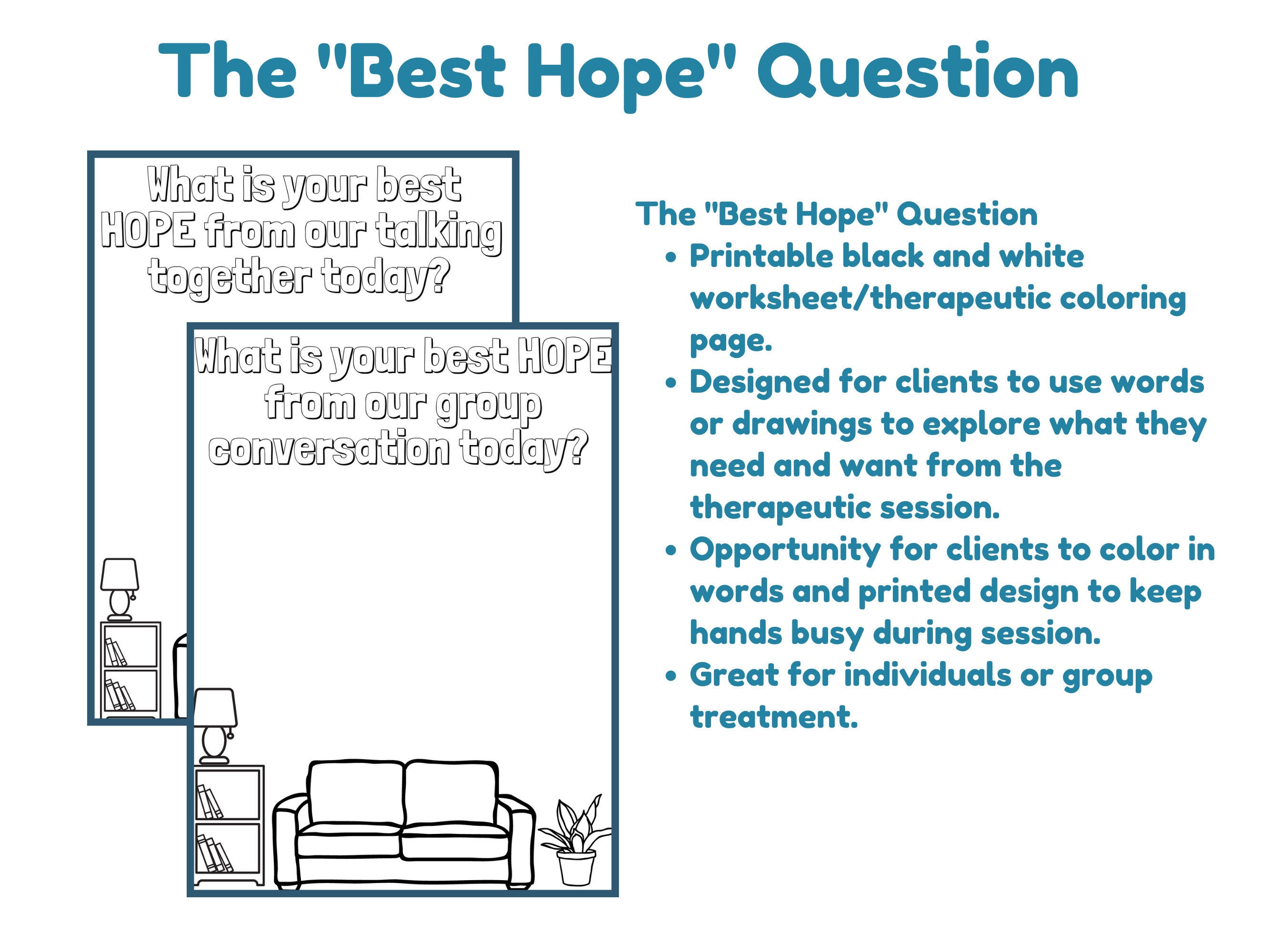 Addiction Counseling Worksheet Bundle, Solution-focused, Miracle ...