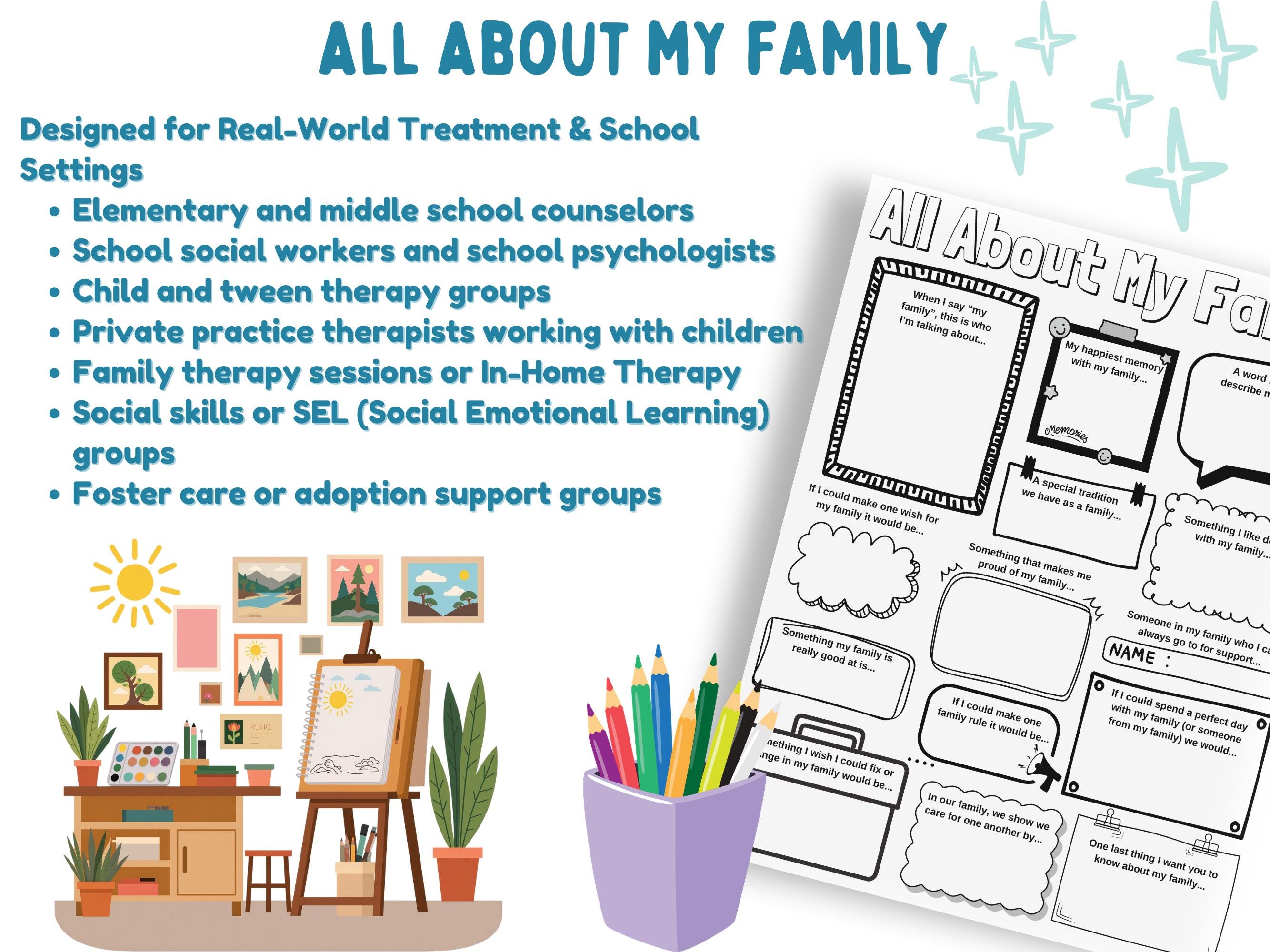 Family Therapy Worksheet: Child Counseling Intake Activity (PDF ...