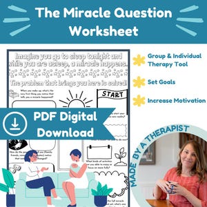 The Miracle Question Solution Focused Therapy Worksheet Addiction ...