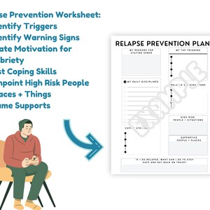 Relapse Prevention Worksheet Bundle: Substance Use Disorder Therapy ...