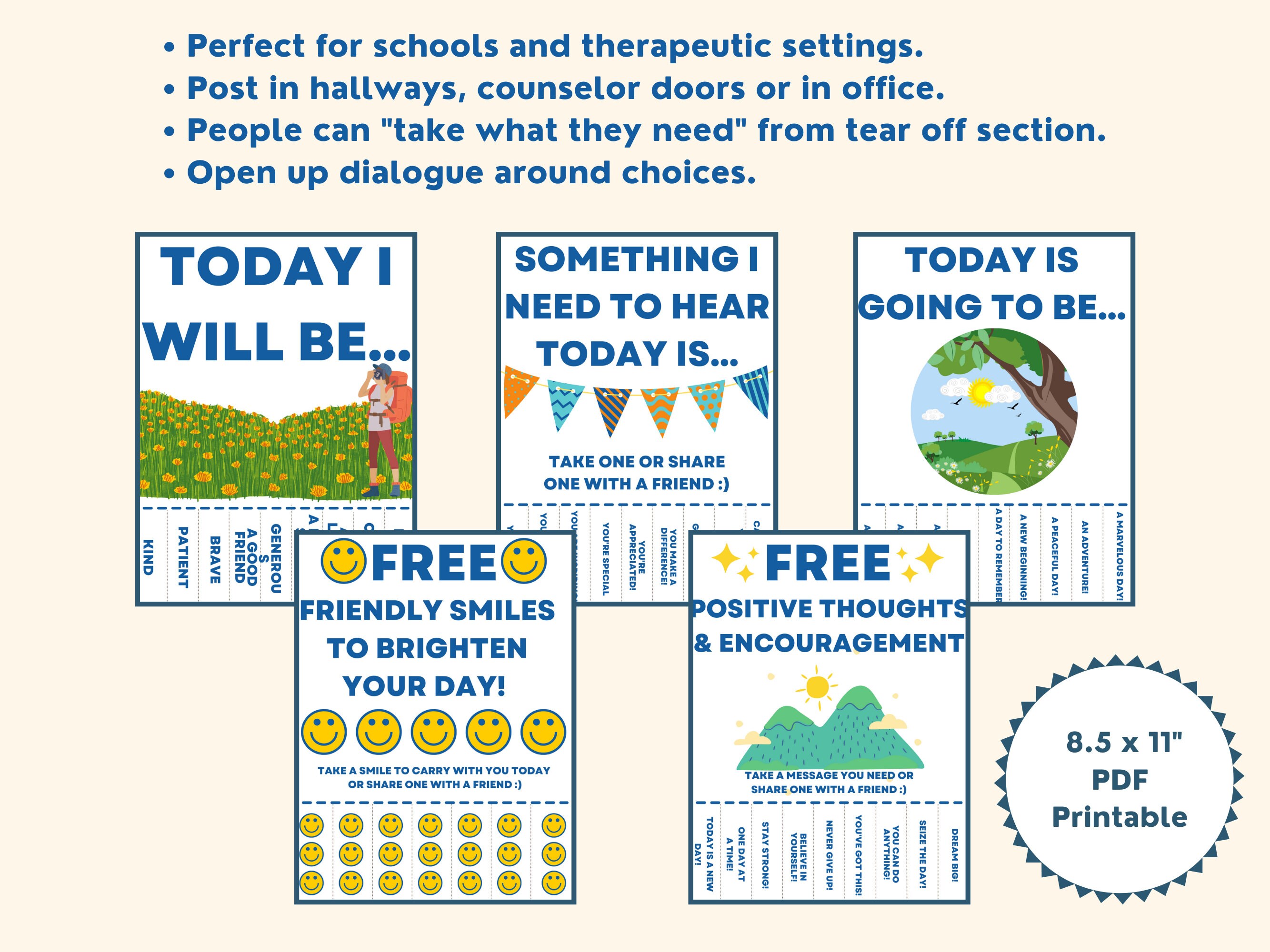 School Counselor Door Sign Mental Health Tear off Flyer - Etsy