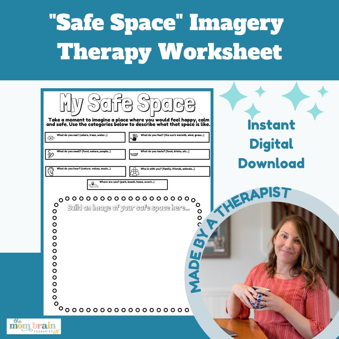 Safe Space Imagery Worksheet: Therapy Tool (digital Download) - Etsy