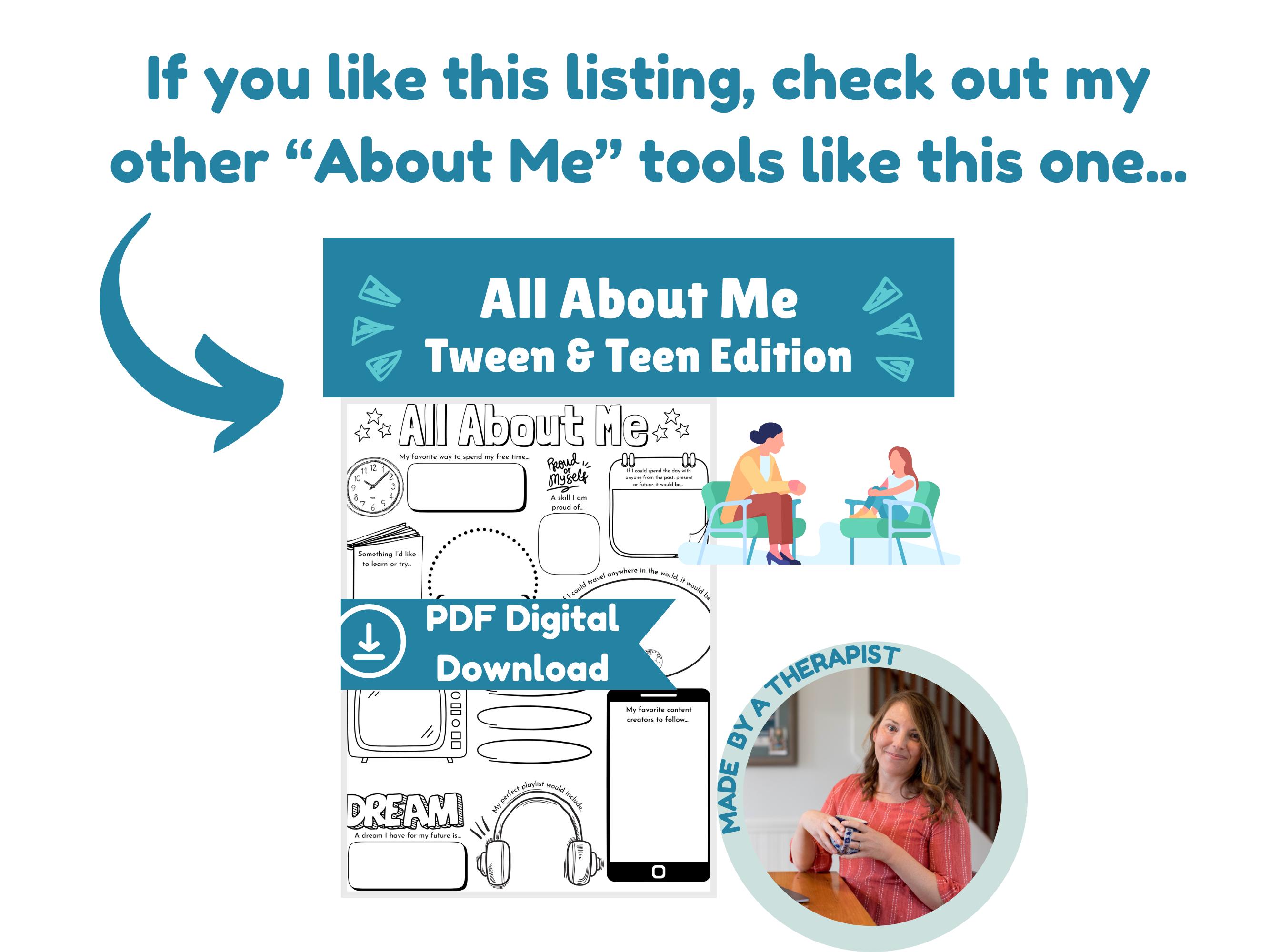 All About My Home, Printable Therapy Worksheet, Child and Teen ...