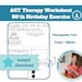 80th Birthday Party - ACT Therapy Worksheet for Teens & Adults Mental ...