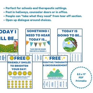 School Counselor Door Sign, Mental Health Tear off Flyer Therapy Office ...