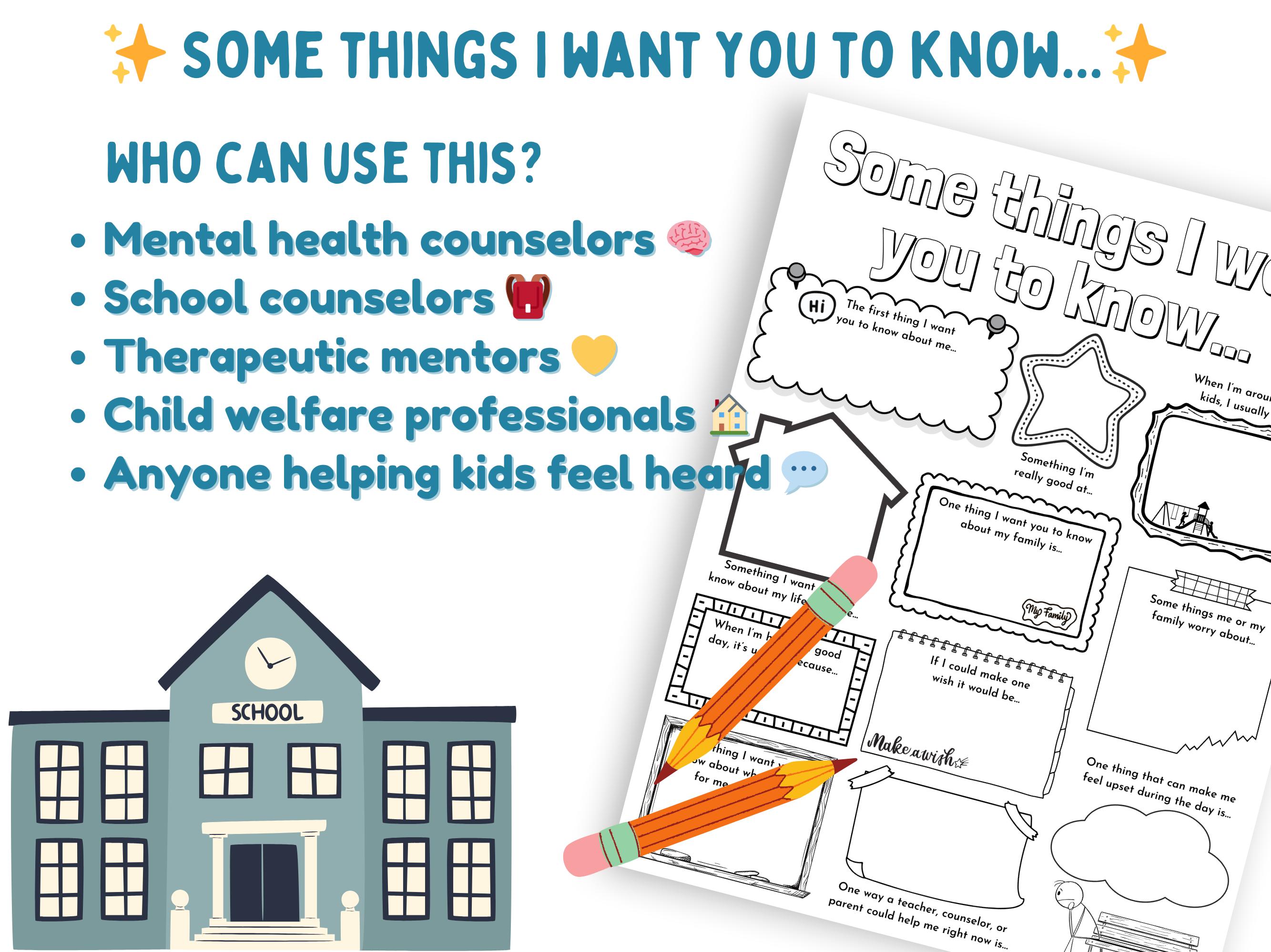 Child, Tween and Teen School and Mental Health Counseling All About Me ...