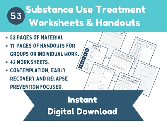 Sobriety Addiction Treatment Worksheets and Handouts Early - Etsy Australia